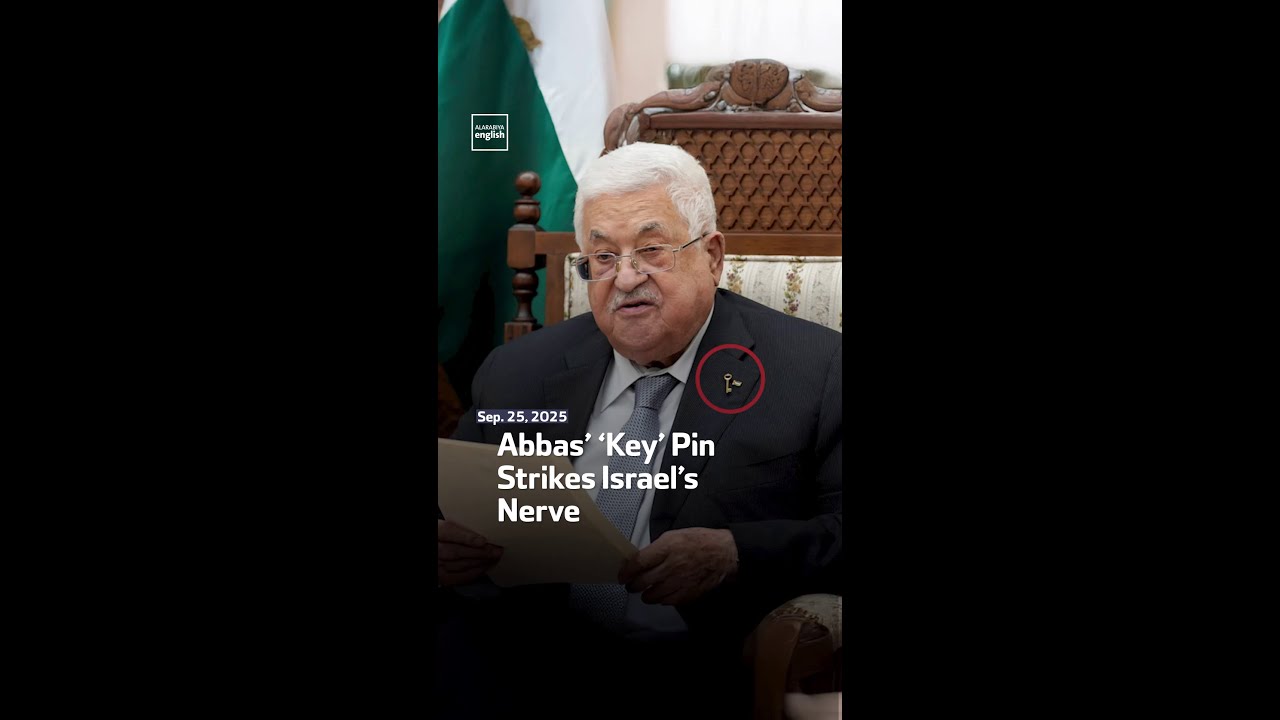 A tiny key pin on Abbas’ jacket may have spoken louder than his entire UN speech