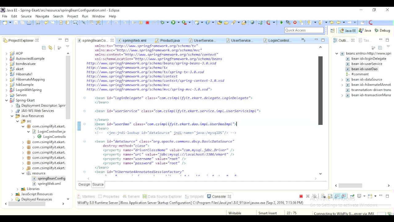 Spring mvc and hibernate integration angular js at CSimplifyIT