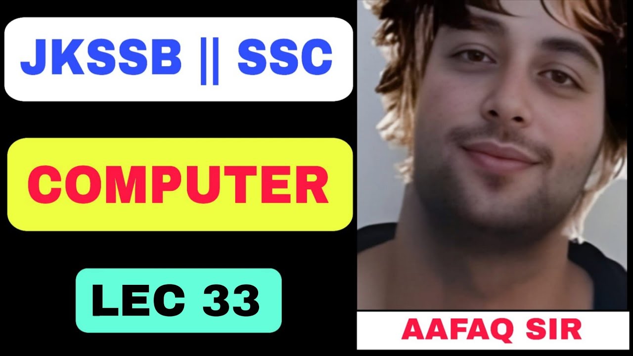 JKSSB (33) COMPLETE LECTURE ON PDF ( PORTABLE DOCUMENT FORMAT) COMPUTER by AAFAQ SIR