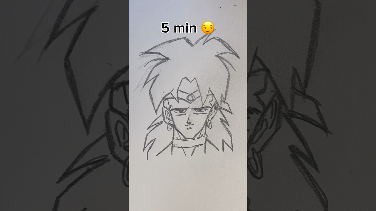 How To Draw Broly In 10 sec, 10 mins, 1 hr #art#trending #anime#manga#illustration #broly#dragonball