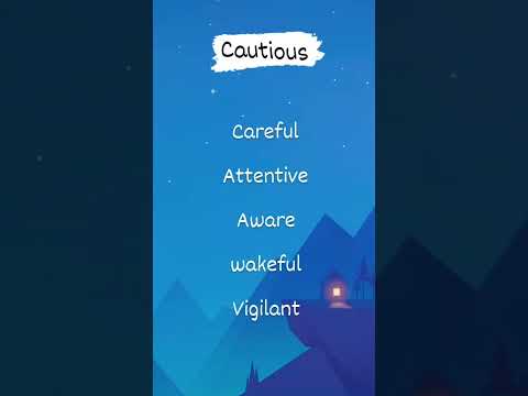 Cautious meaning | Word book