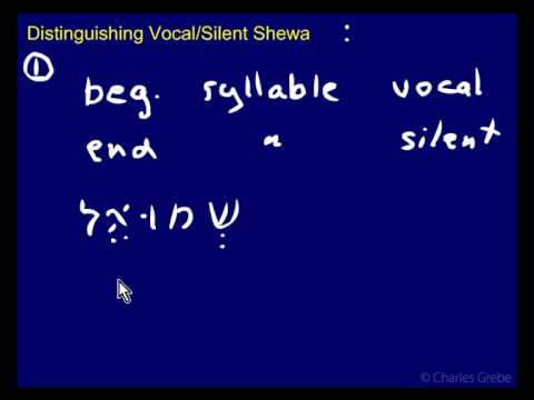 3.02 - Distinguishing Vocal - Silent Shewa - Part 1