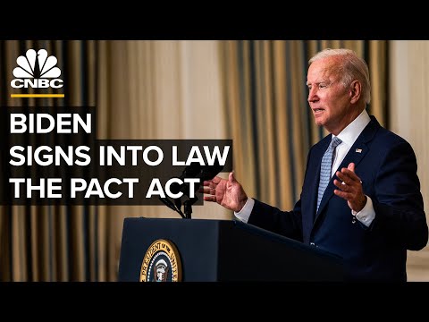 Biden signs the bipartisan PACT Act that will expand veterans' health benefits — 8/10/22
