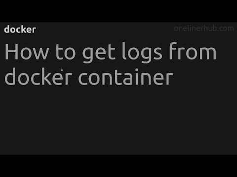 How to get logs from docker container #docker