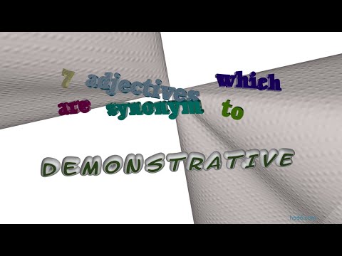 demonstrative - 8 adjectives meaning demonstrative (sentence examples)