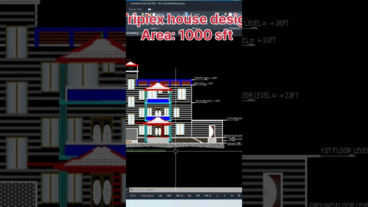 Triplex house plan. #triplex #duplex #buildingdesign