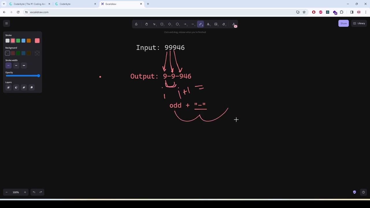 Coderbyte | Dash Insert  | Easy | Solution with JavaScript