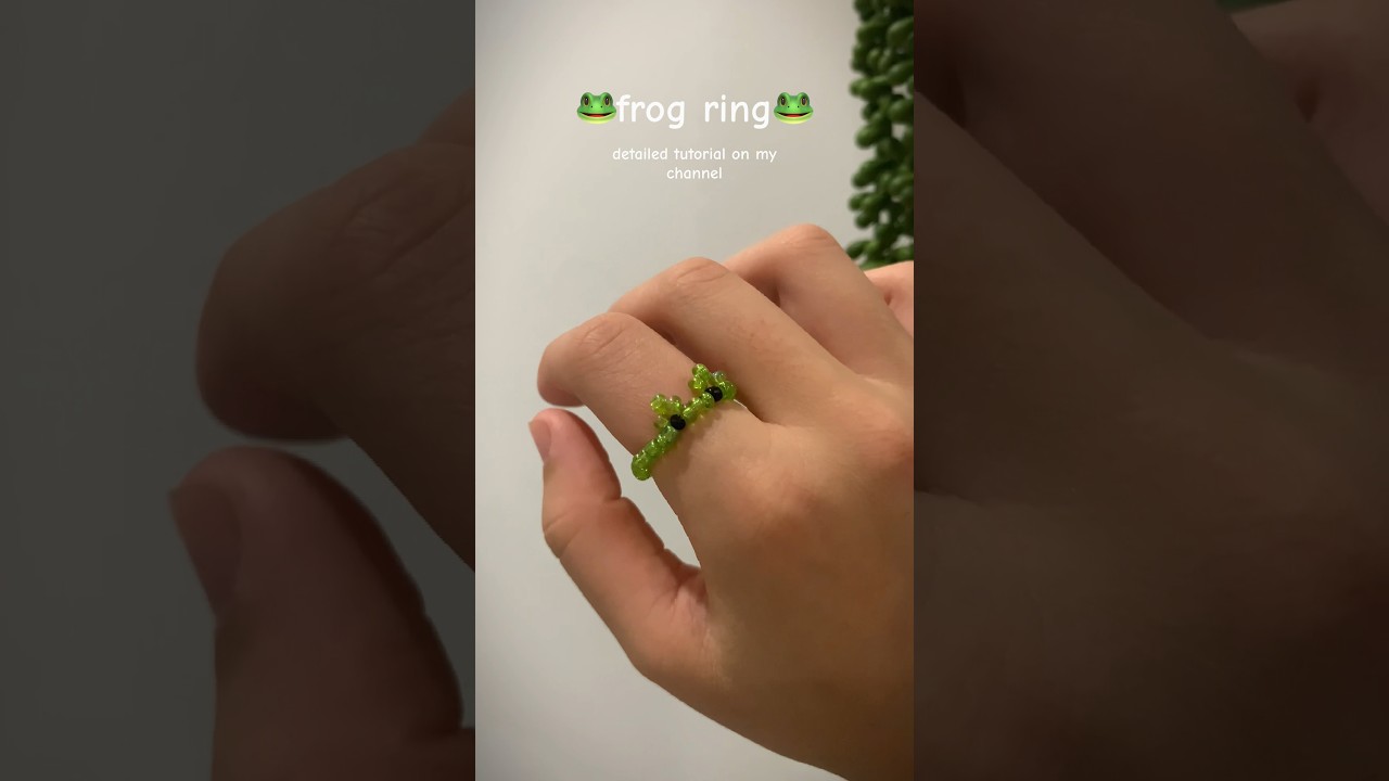 frog ring tutorial beads #diy #beadstutorial #beadmaking #jewelrytutorial #ring
