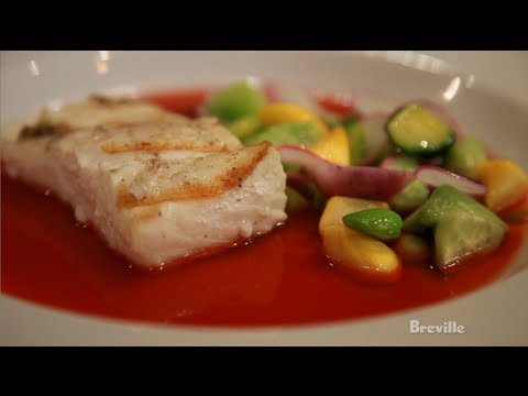 Breville -- Chef Mike Anthony's Grilled Halibut and Beet Dashi Recipe, Road to the Recipe