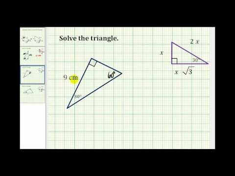 Examples: Solve a 30-60 Right Triangle | Math Help from Arithmetic through Calculus and beyond