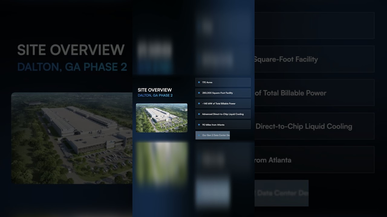 AI Data Center | Dalton, GA Phase 2 | Core Scientific #ai #artificialintelligence #datacenter