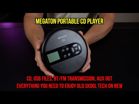 MEGATEK Portable CD Player with Dual Stereo Speakers and 60 Seconds Anti Skip