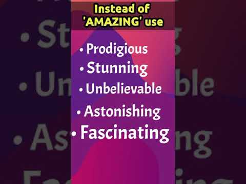 SPEAKING ENGLISH TIPS- SYNONYMS OF AMAZING #shorts