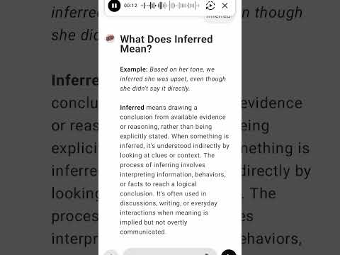 What Does Inferred Mean?