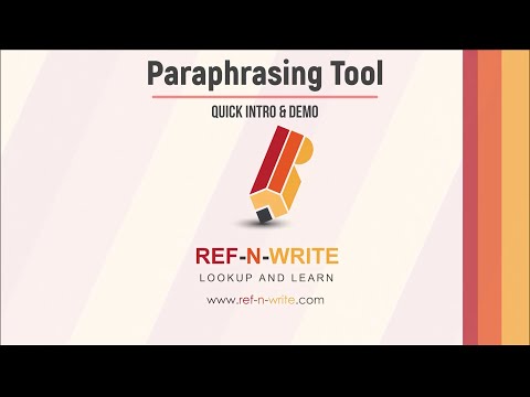 Paraphrasing tool - Rephrase & Rewrite Software for Academic Writing