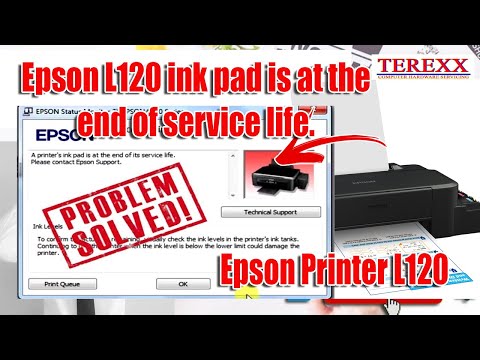 Epson L120 ink pad is at the end of service life - Problem Solved!
