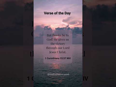 But thanks be to God! He gives us the victory through our Lord Jesus Christ #jesus #bible #viral