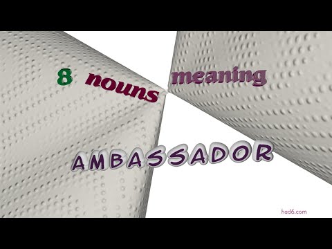 ambassador - 8 nouns synonym of ambassador (sentence examples)