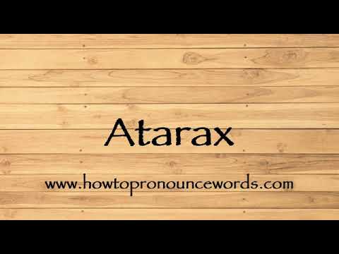 How To Pronounce Atarax ? How To say Atarax New Video
