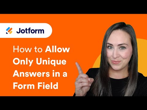 How to Allow Only Unique Answers in a Form Field