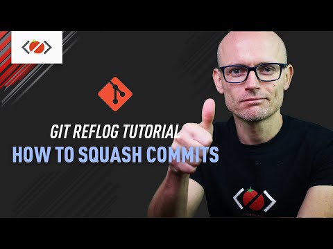 How to undo git rebase using git reflog. How to squash commits.