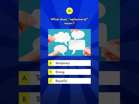English Vocabulary Quiz β Easy Level (3 Questions)