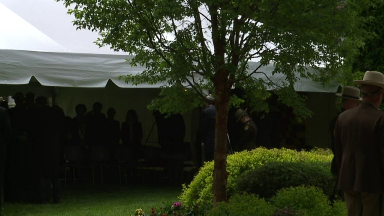 Governor Hogan speaks at the Maryland State Police Fallen Heroes Ceremony