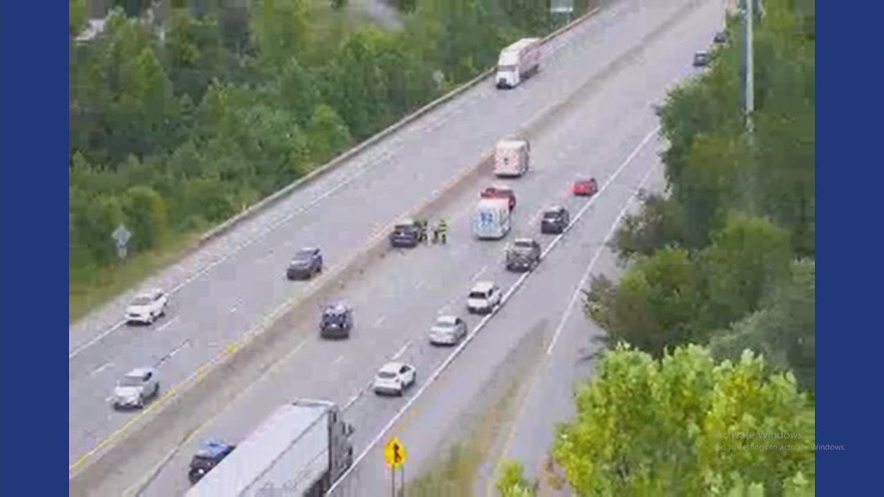 One transported from multi-vehicle I-64 crash