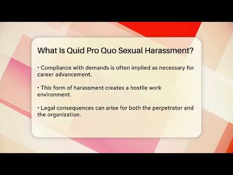 What Is Quid Pro Quo Sexual Harassment? - The Sociology Workshop