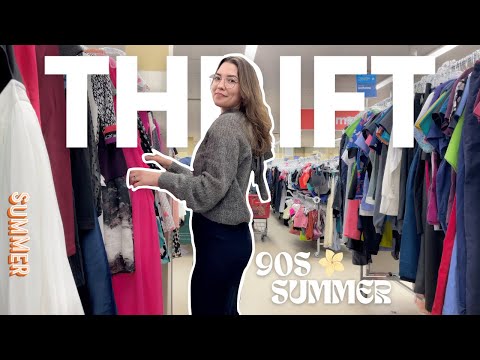 I Tried Dressing Like a 90s Supermodel from Thrift Store Finds 👖✨ | Vintage Summer Try-On Haul