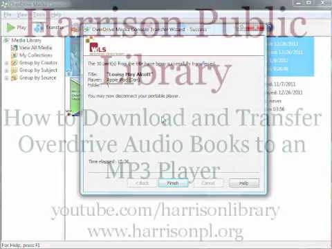 Download and Transfer Overdrive Audio Books