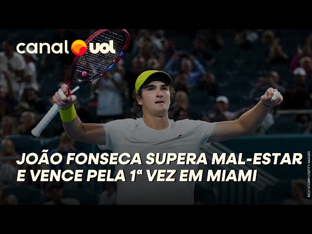 João Fonseca supera mal-estar, vence freguês Tien e avança em Miami