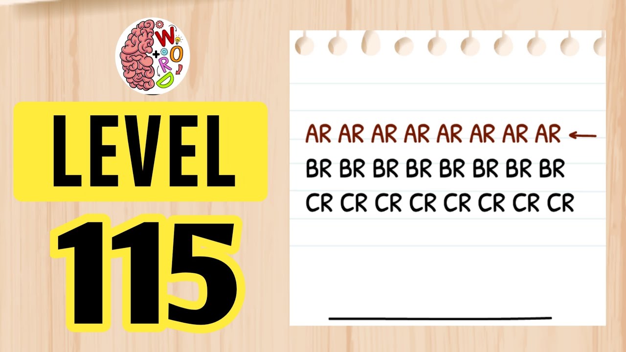 Brain Test Tricky Words Level 115