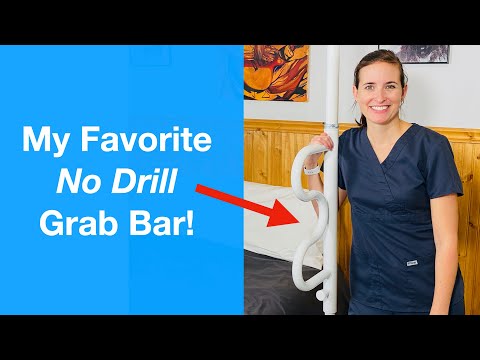 My Favorite No Drill Grab Bar! | The Stander Security Pole with Curved Grab Bar