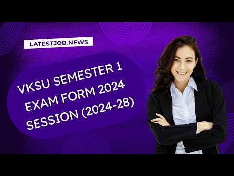 How to fill VKSU Ara Exam form Session 2024-28 Semester 1 VKSU का Exam फॉर्म कैसे भरें #vksuexamform