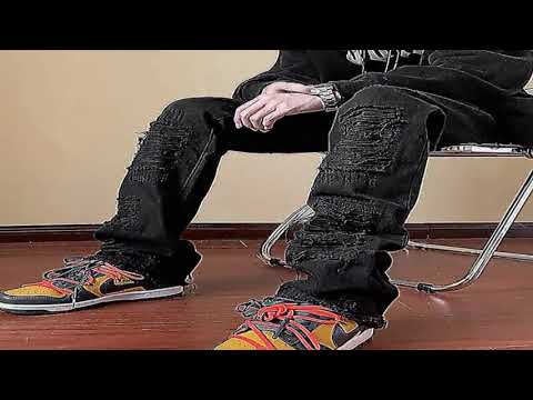 Fashion Stretch Patch Men's Jeans Y2K Patchwork Creative Tassels Decoration Straight Denim