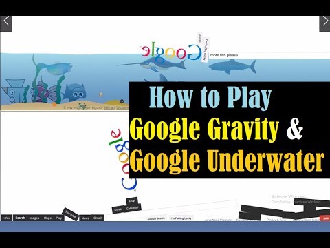 Google Tricks- Google Gravity- Google Underwater/Gravity Google- Underwater Google, mr. doob- elgoog