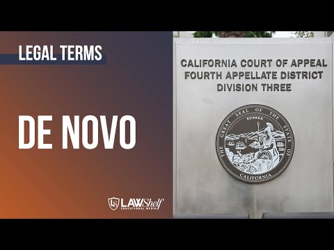 Legal Term: De Novo