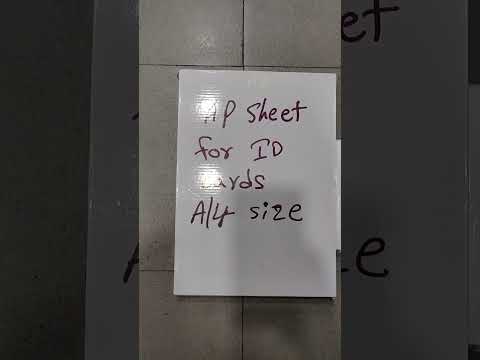 AP sheet for id Cards A/4 and 4*6 Size