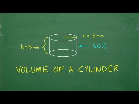 What is 60% of the volume of the cylinder? Let’s solve this math problem step by step…