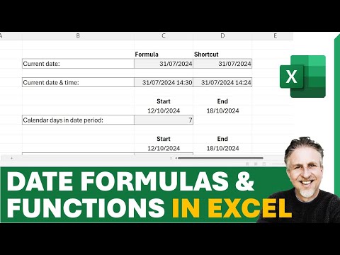 ๐
Formula for Date in Excel | Date Today | Count Days Between Dates and more...