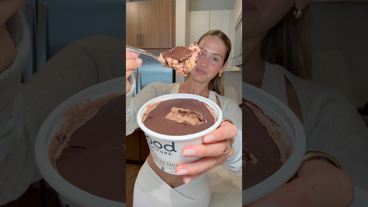 High protein cottage cheese cookie cup 🍪🍦🍫