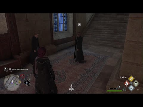 Sebastian and Ominis Fighting - Salazar Slytherin Scriptorium - Hogwarts Legacy
