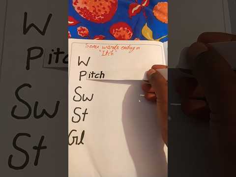 Some words ending in "itch"