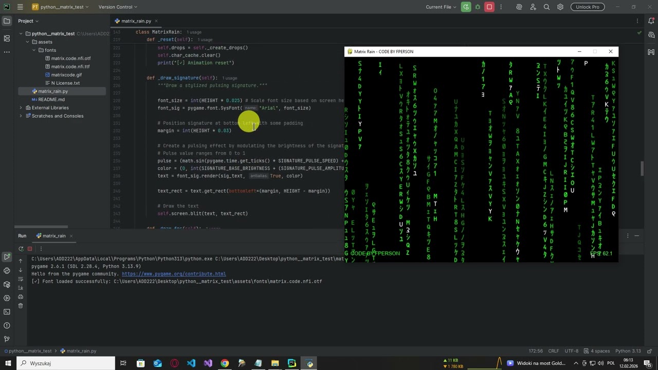 Coding the Matrix Rain Effect in Python