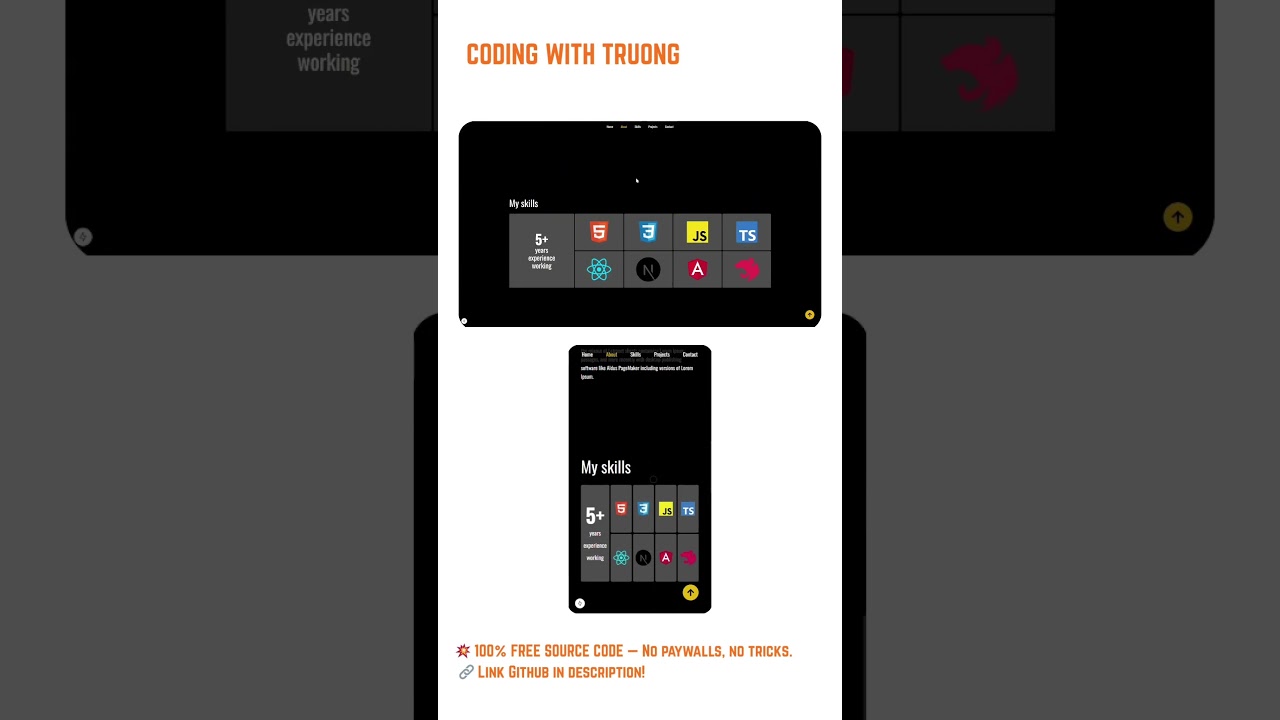🔥 Free Next.js Portfolio Template (Tailwind + Shadcn/UI) 💻✨ #coding  #frontend  #programming