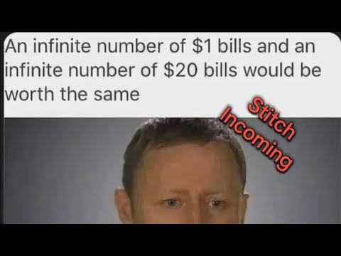 A problem about an infinite number of one dollar and twenty dollar bills