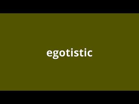 what is the meaning of egotistic