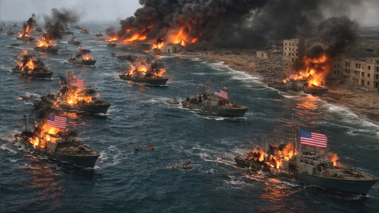 🔴TEPAT MALAM INI Iran ledakkan & bakar kapal tempur AS yang blokade selat Hormuz, Nato bela Iran