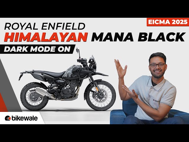 Himalayan 450 Mana Black I First Look I EICMA 2025 I BikeWale - BikeWale